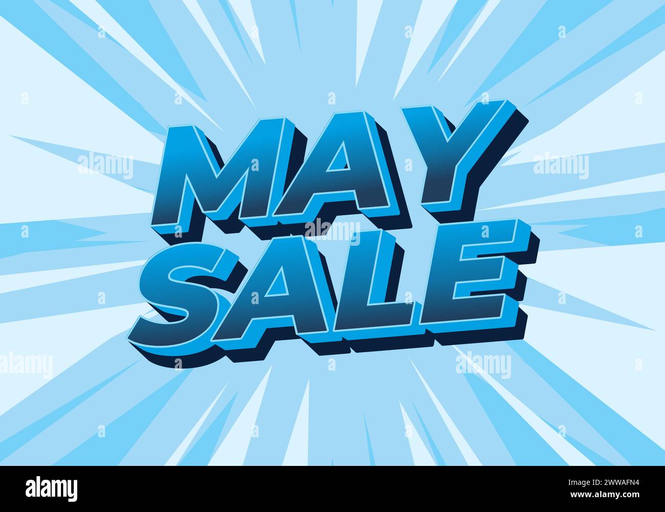 May sale. Text effect design in 3 dimensions style and eye catching ...