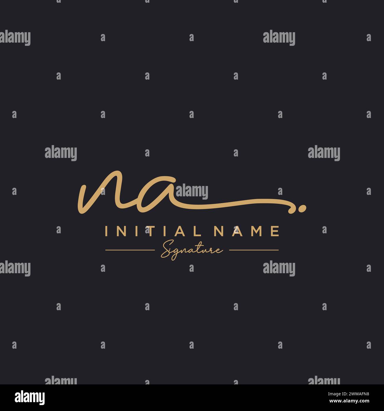 NA Signature Logo Template Vector Stock Vector Image & Art - Alamy