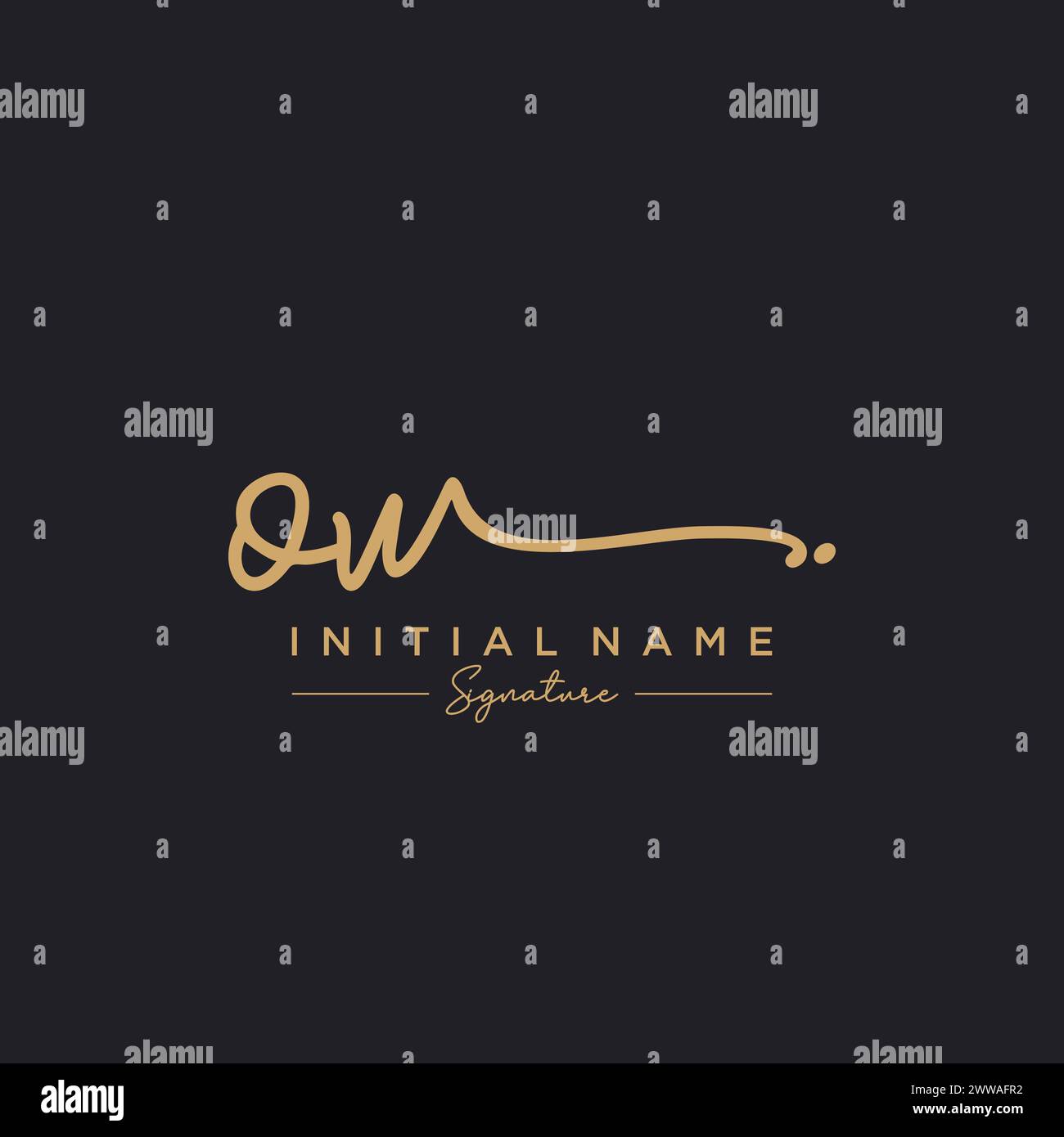Letter ow vector vectors hi-res stock photography and images - Alamy