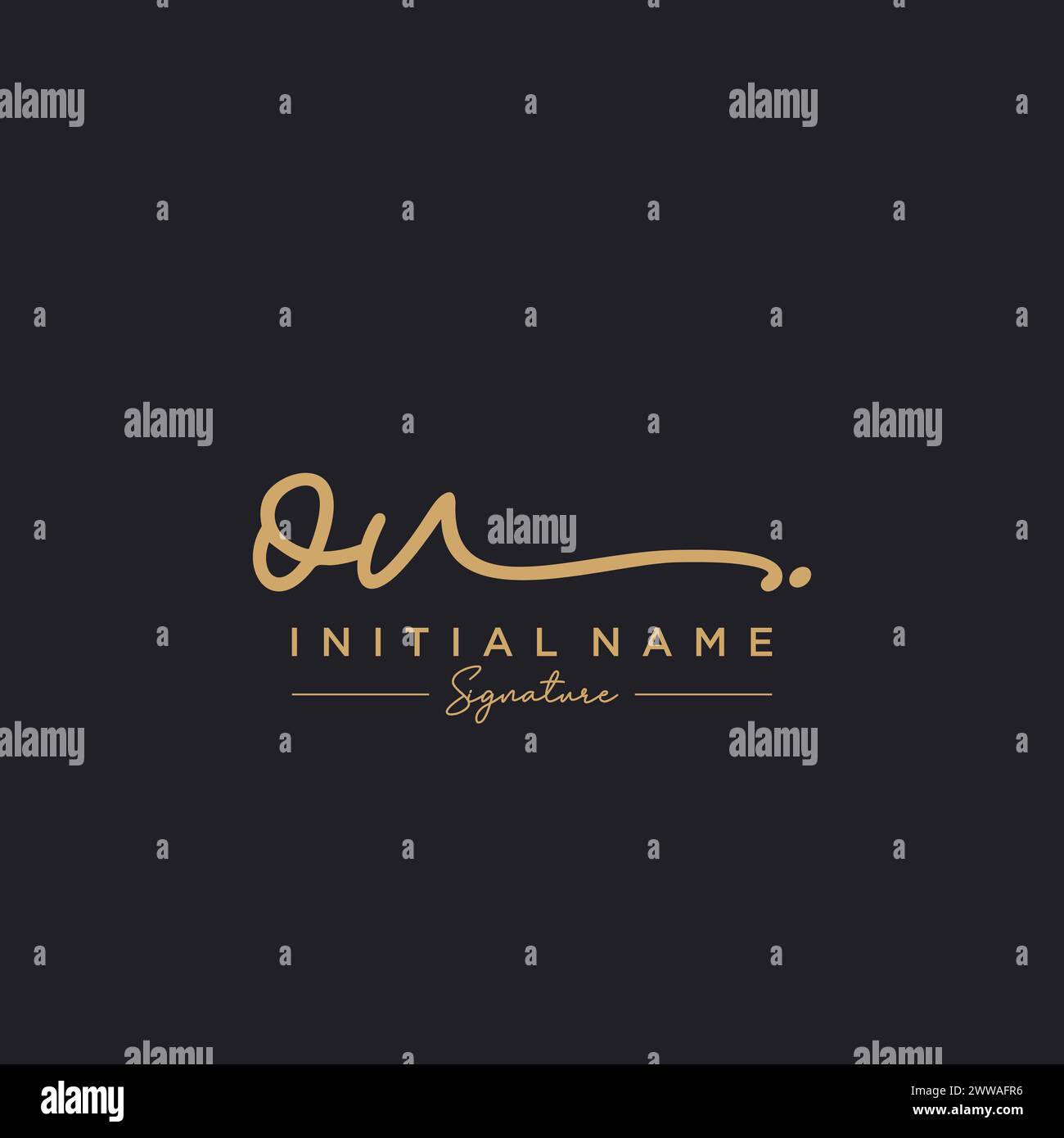 OU Signature Logo Template Vector Stock Vector Image & Art - Alamy