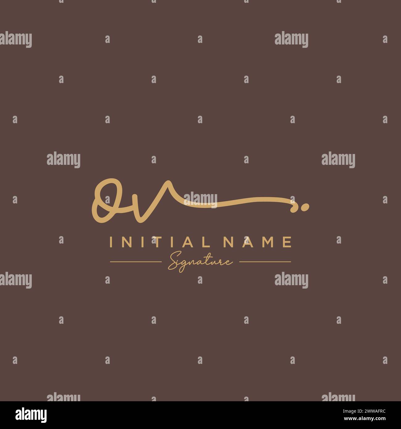OV Signature Logo Template Vector Stock Vector Image & Art - Alamy