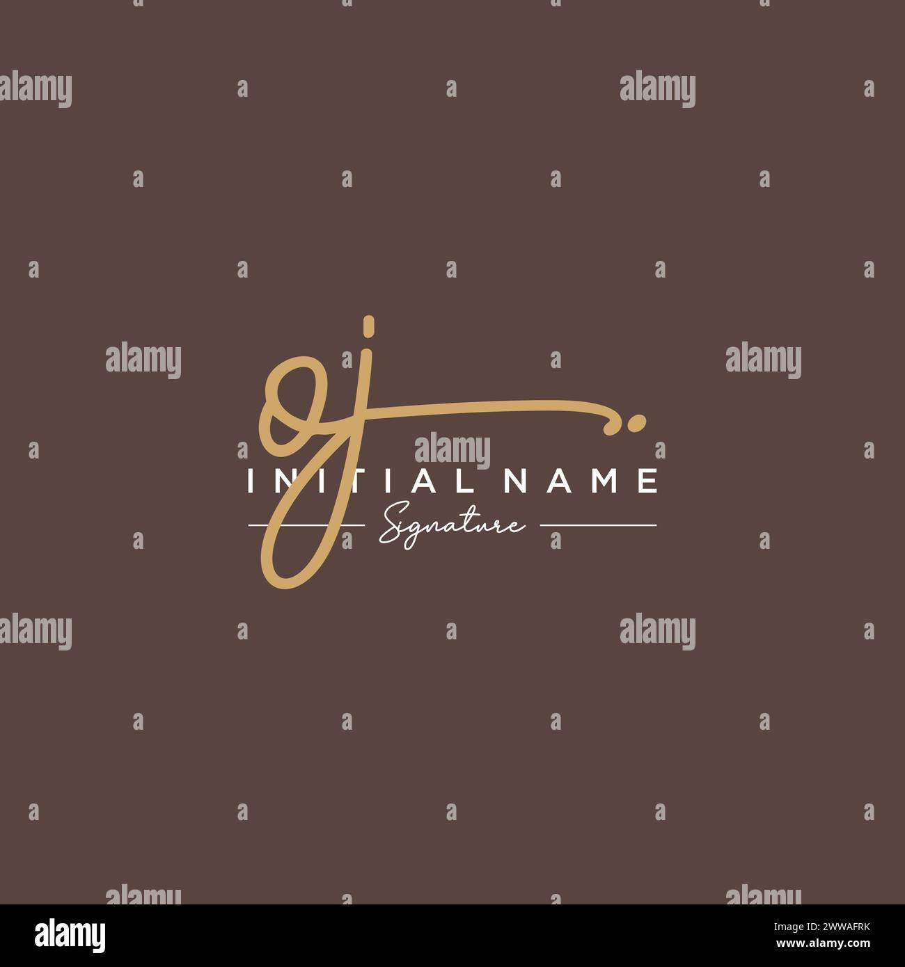 OJ Signature Logo Template Vector Stock Vector Image & Art - Alamy