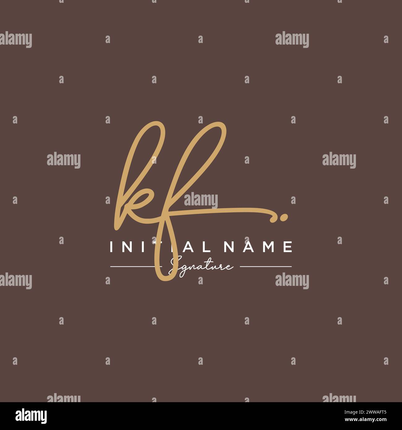 KF Signature Logo Template Vector Stock Vector Image & Art - Alamy