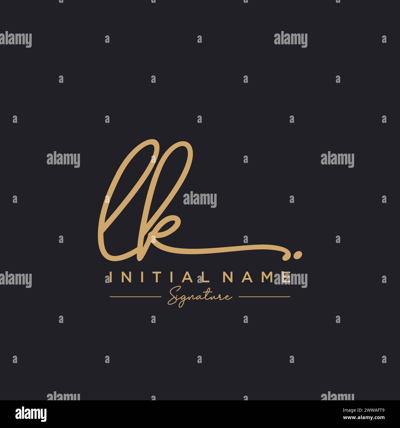 LK Signature Logo Template Vector Stock Vector Image & Art - Alamy