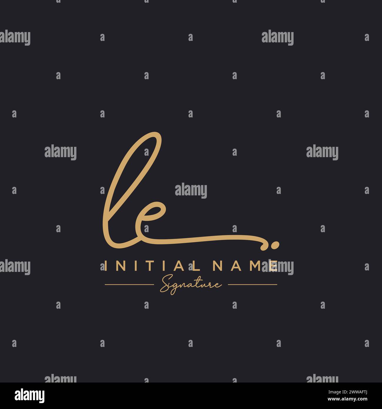LE Signature Logo Template Vector Stock Vector Image & Art - Alamy