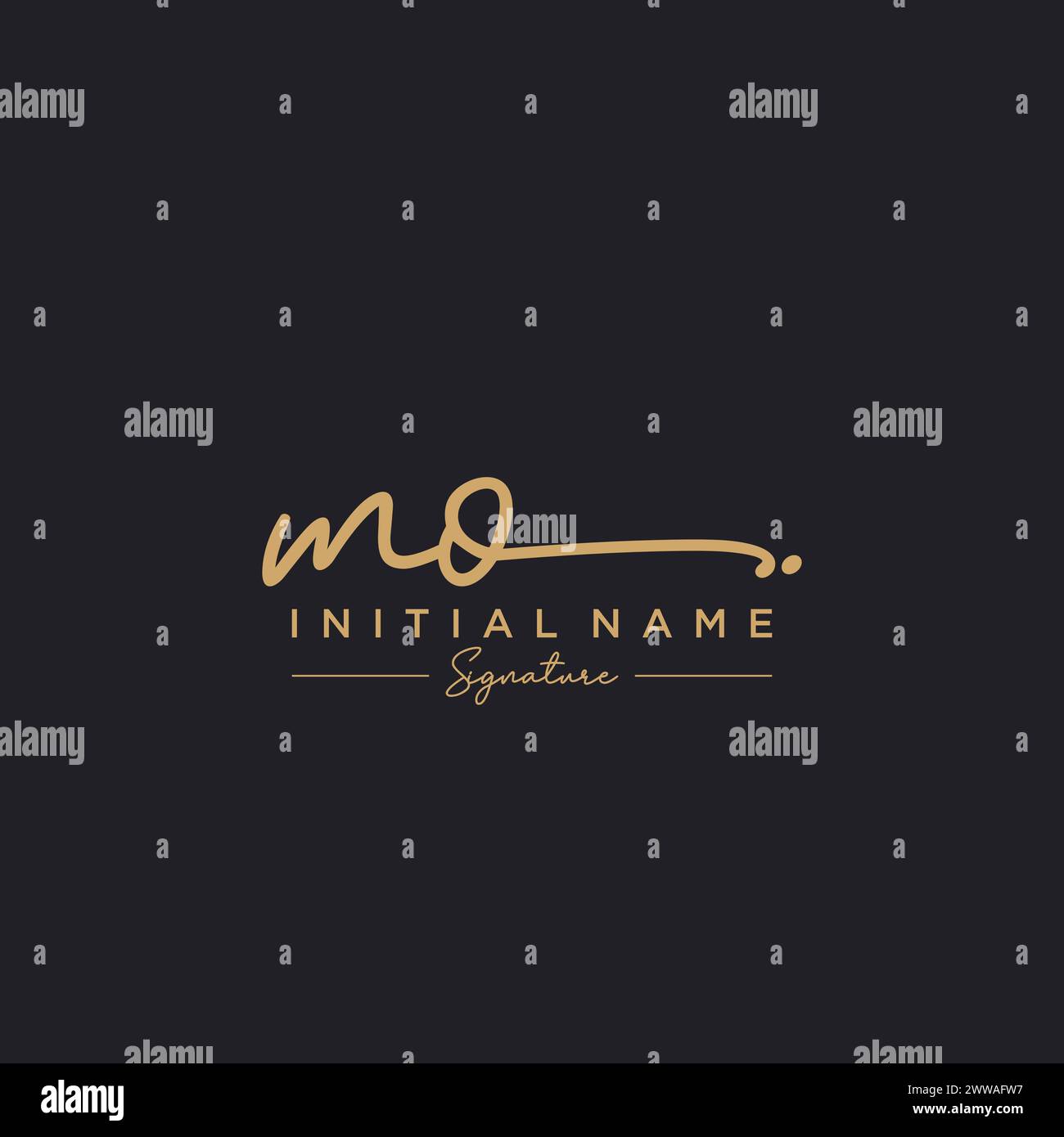 MO Signature Logo Template Vector Stock Vector Image & Art - Alamy