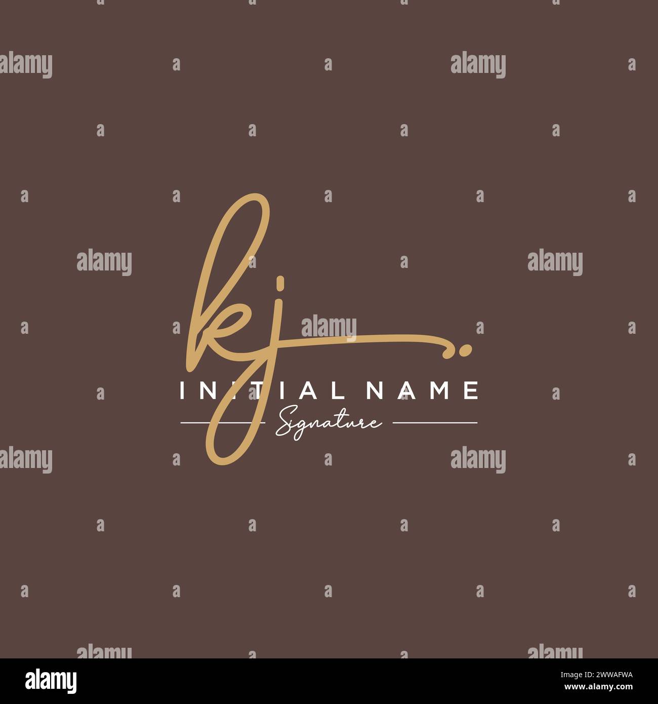 KJ Signature Logo Template Vector Stock Vector Image & Art - Alamy