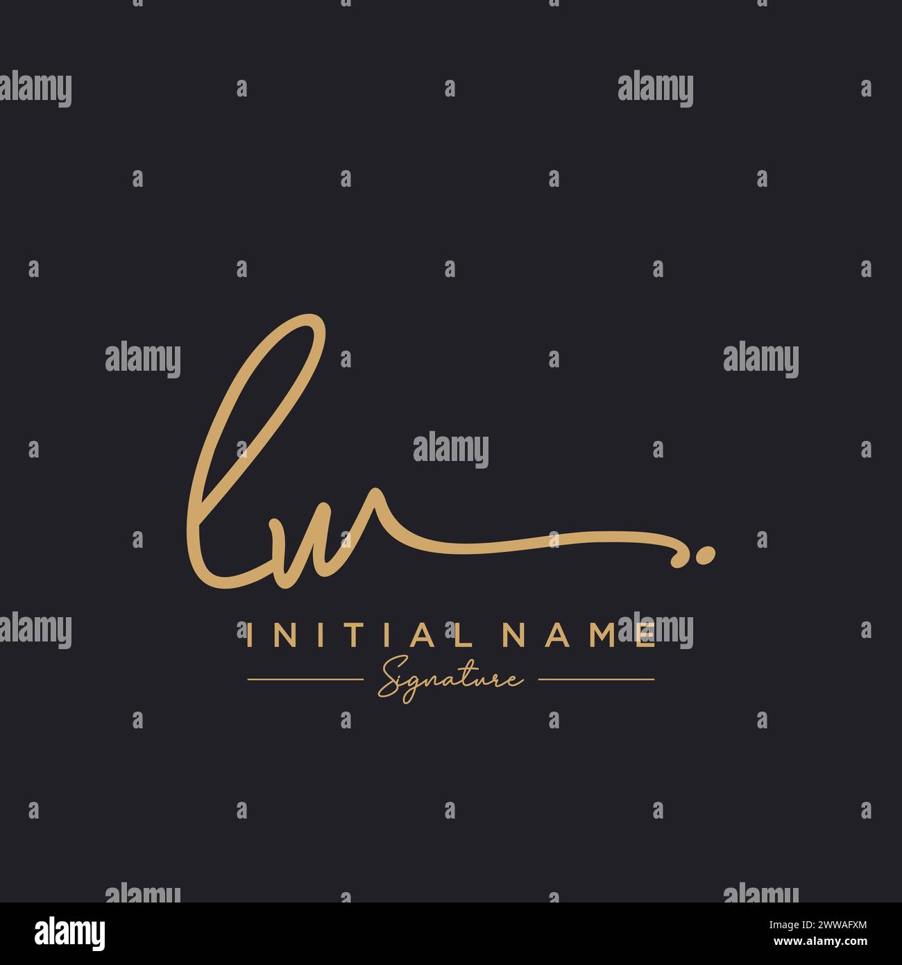 LW Signature Logo Template Vector Stock Vector Image & Art - Alamy
