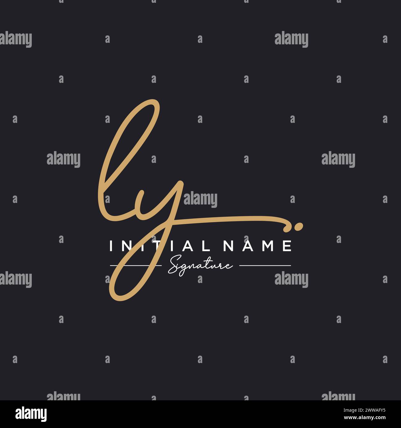 LY Signature Logo Template Vector Stock Vector Image & Art - Alamy