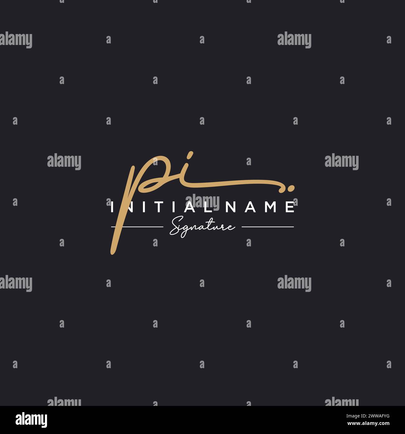 PI Signature Logo Template Vector Stock Vector Image & Art - Alamy