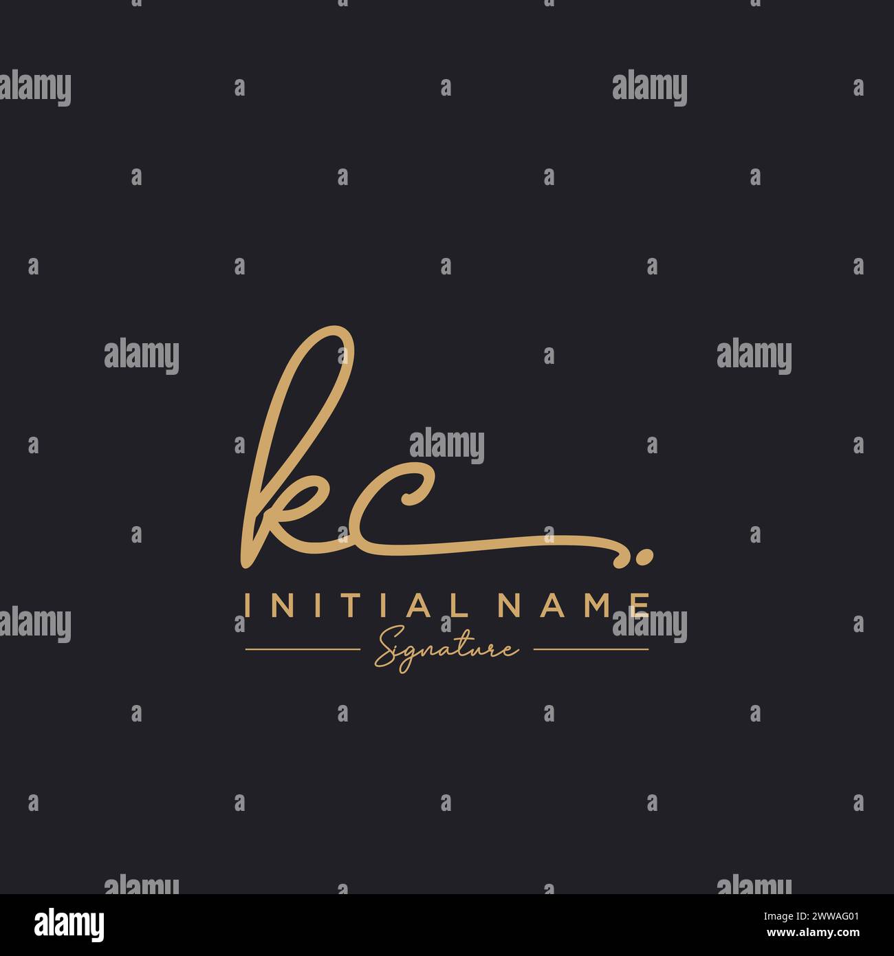 Initial kc logo vector vectors hi-res stock photography and images - Alamy