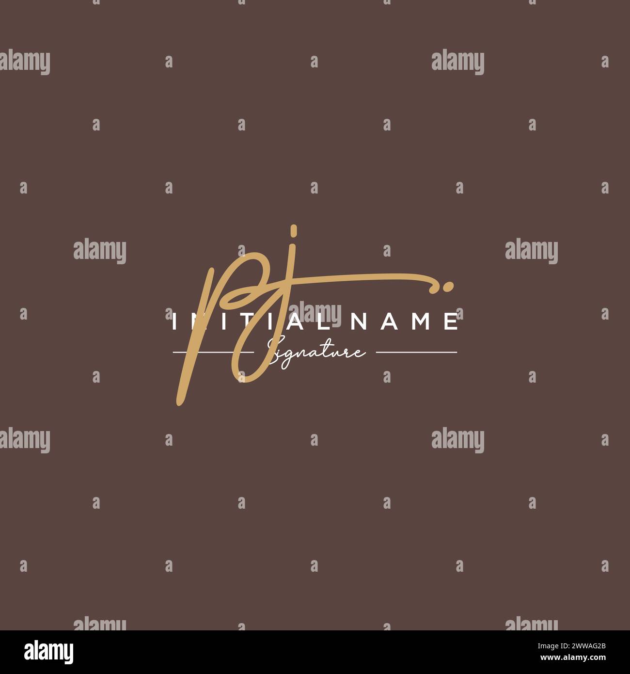 PJ Signature Logo Template Vector Stock Vector Image & Art - Alamy