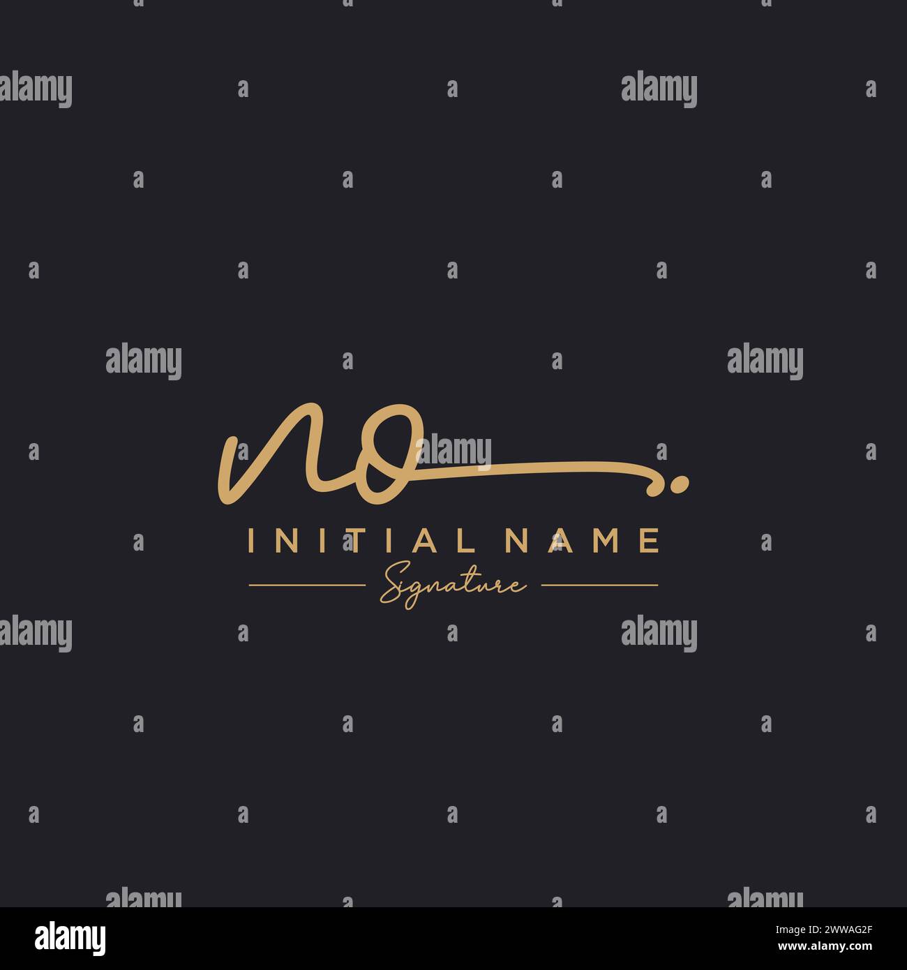 NO Signature Logo Template Vector Stock Vector Image & Art - Alamy