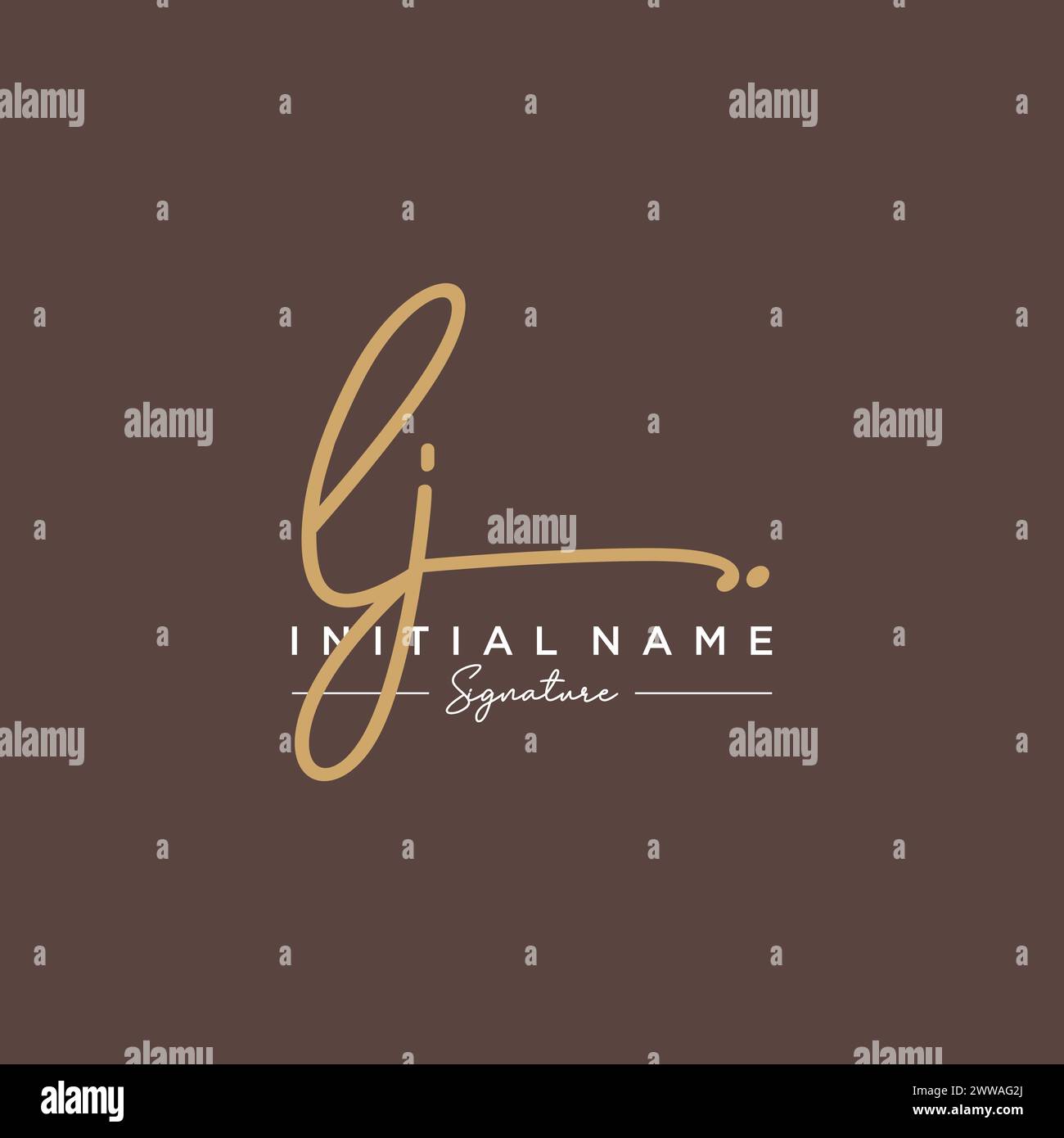 LJ Signature Logo Template Vector Stock Vector Image & Art - Alamy
