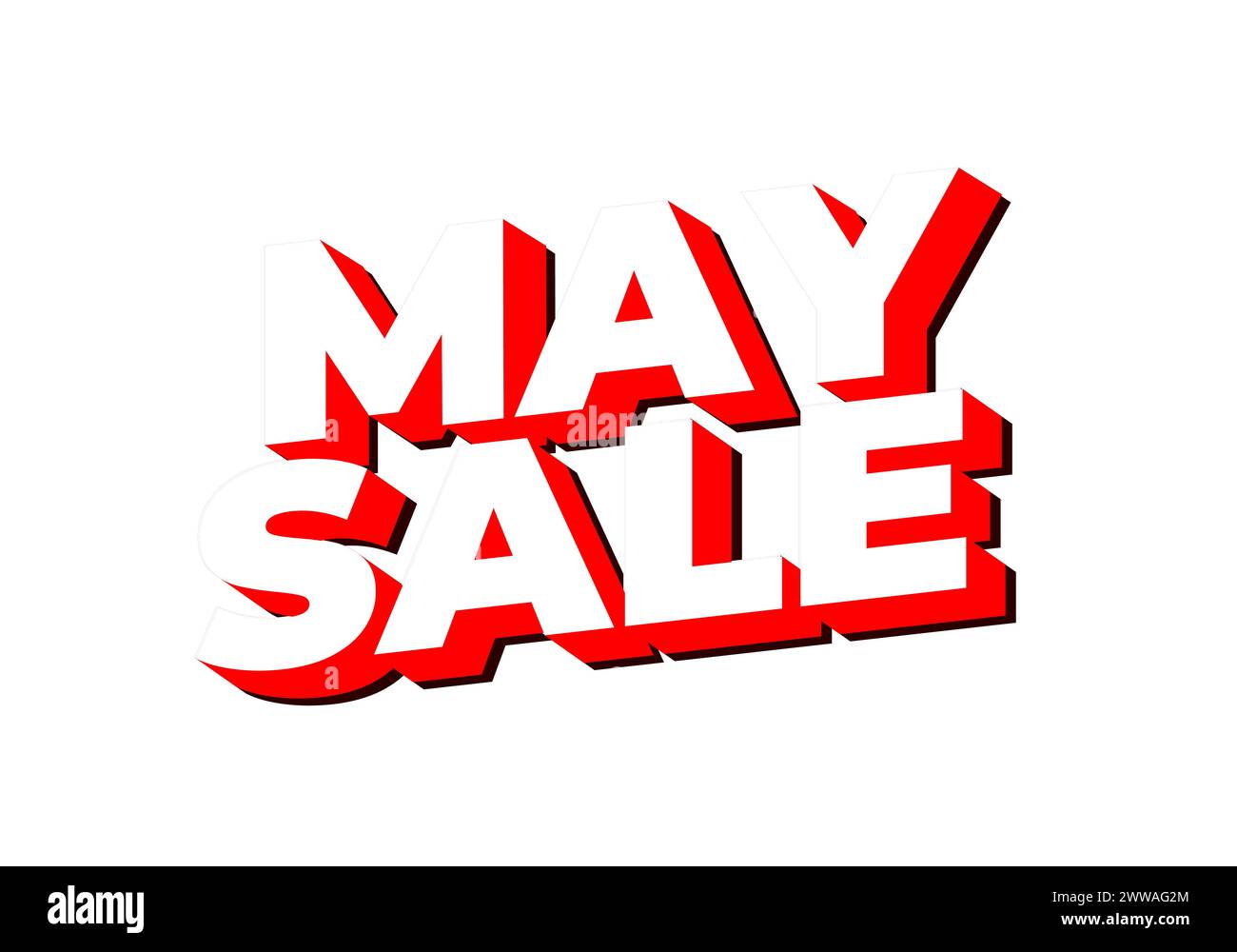 May sale. Text effect design in 3 dimensions style and eye catching ...