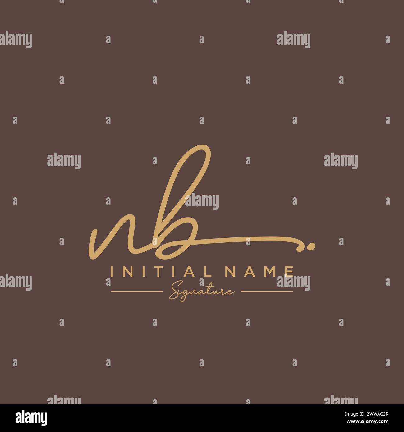 NB Signature Logo Template Vector Stock Vector Image & Art - Alamy