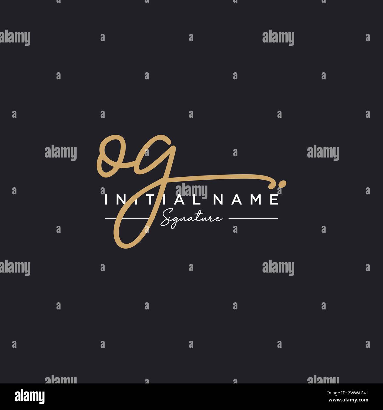 OG Signature Logo Template Vector Stock Vector Image & Art - Alamy