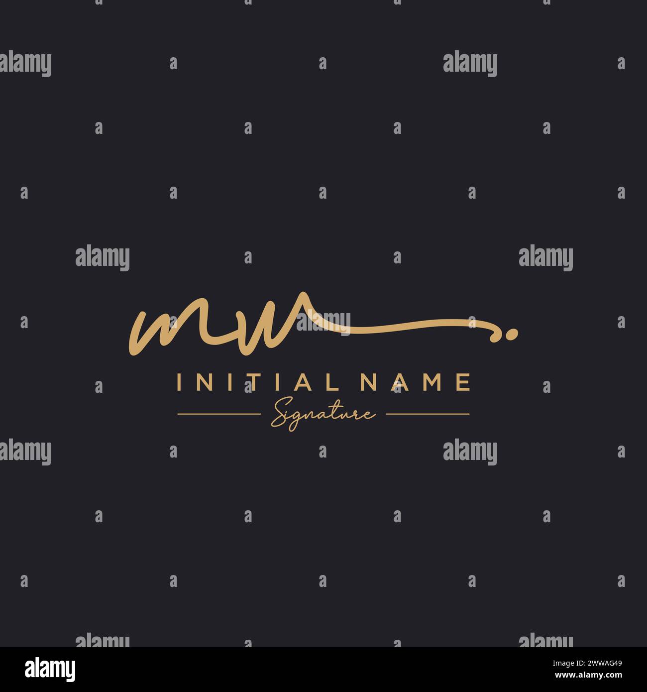 MW Signature Logo Template Vector Stock Vector Image & Art - Alamy