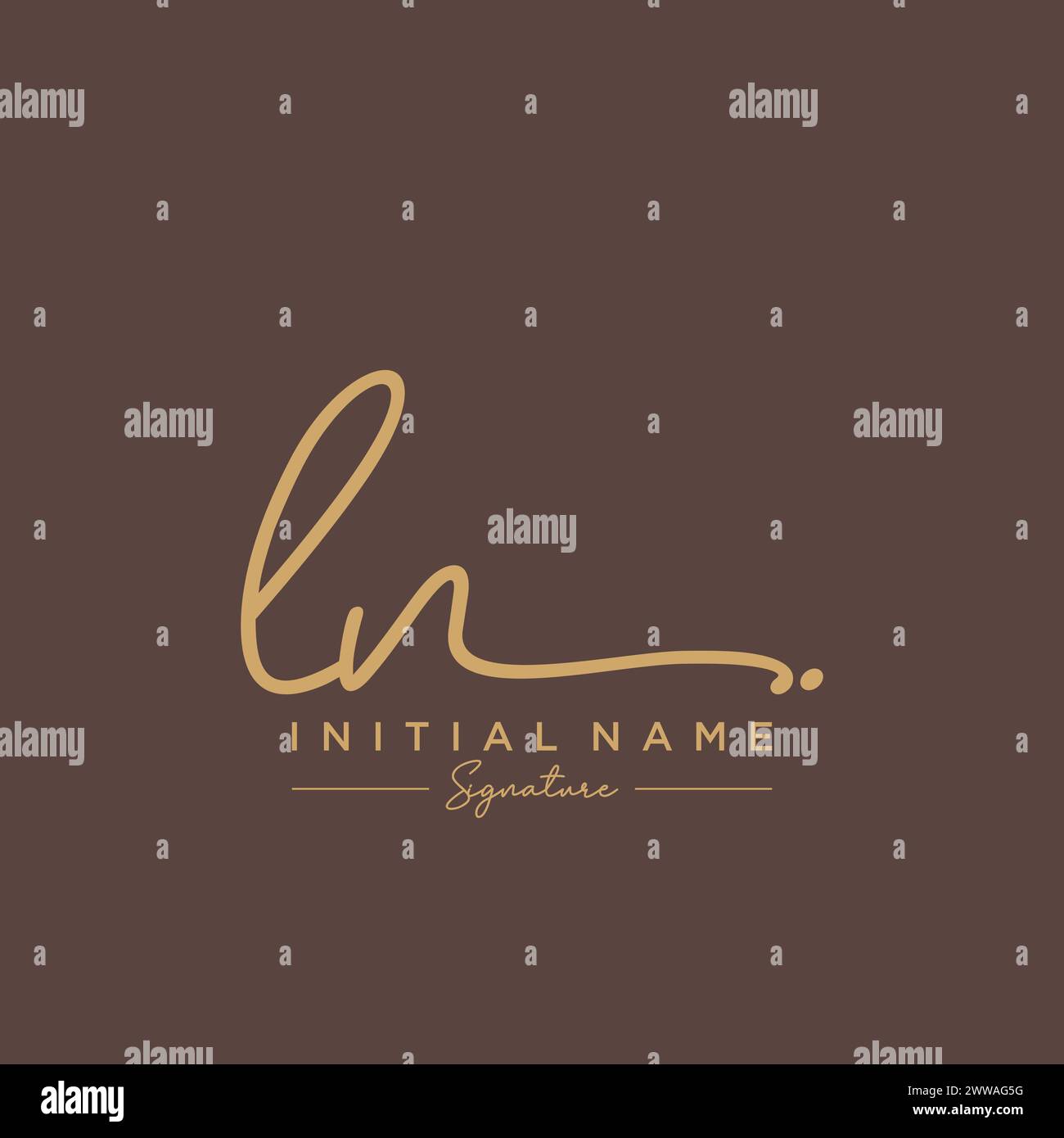 LN Signature Logo Template Vector Stock Vector Image & Art - Alamy