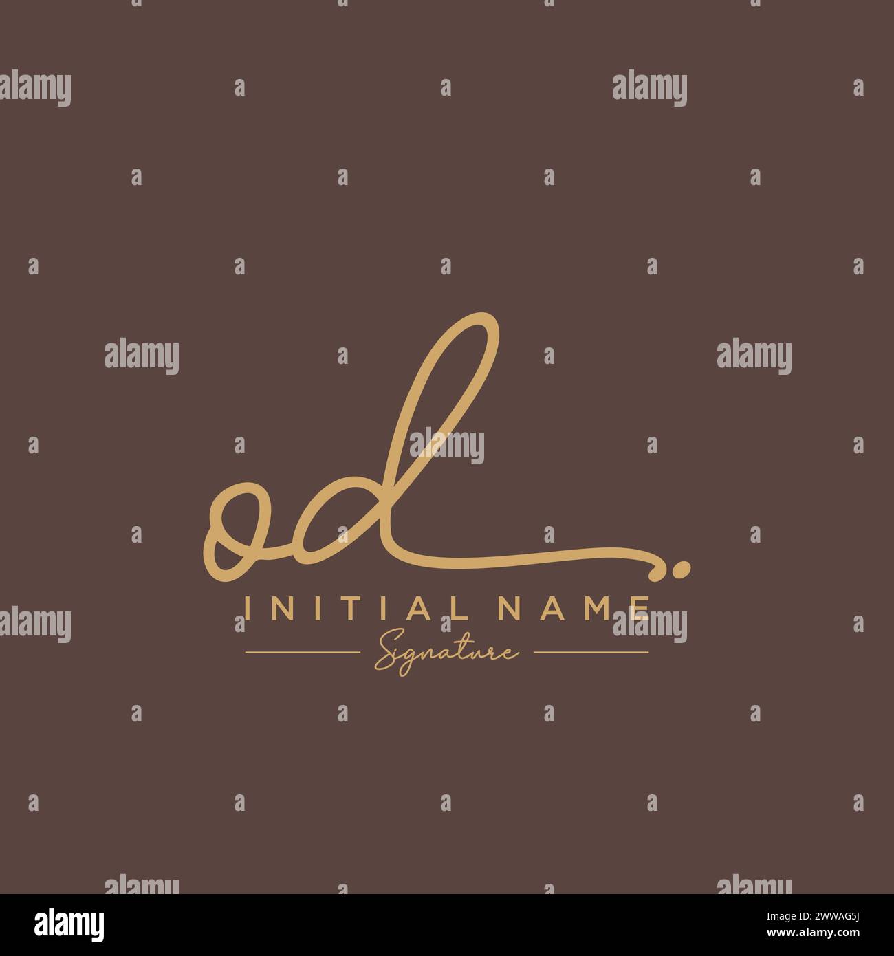 OD Signature Logo Template Vector Stock Vector Image & Art - Alamy