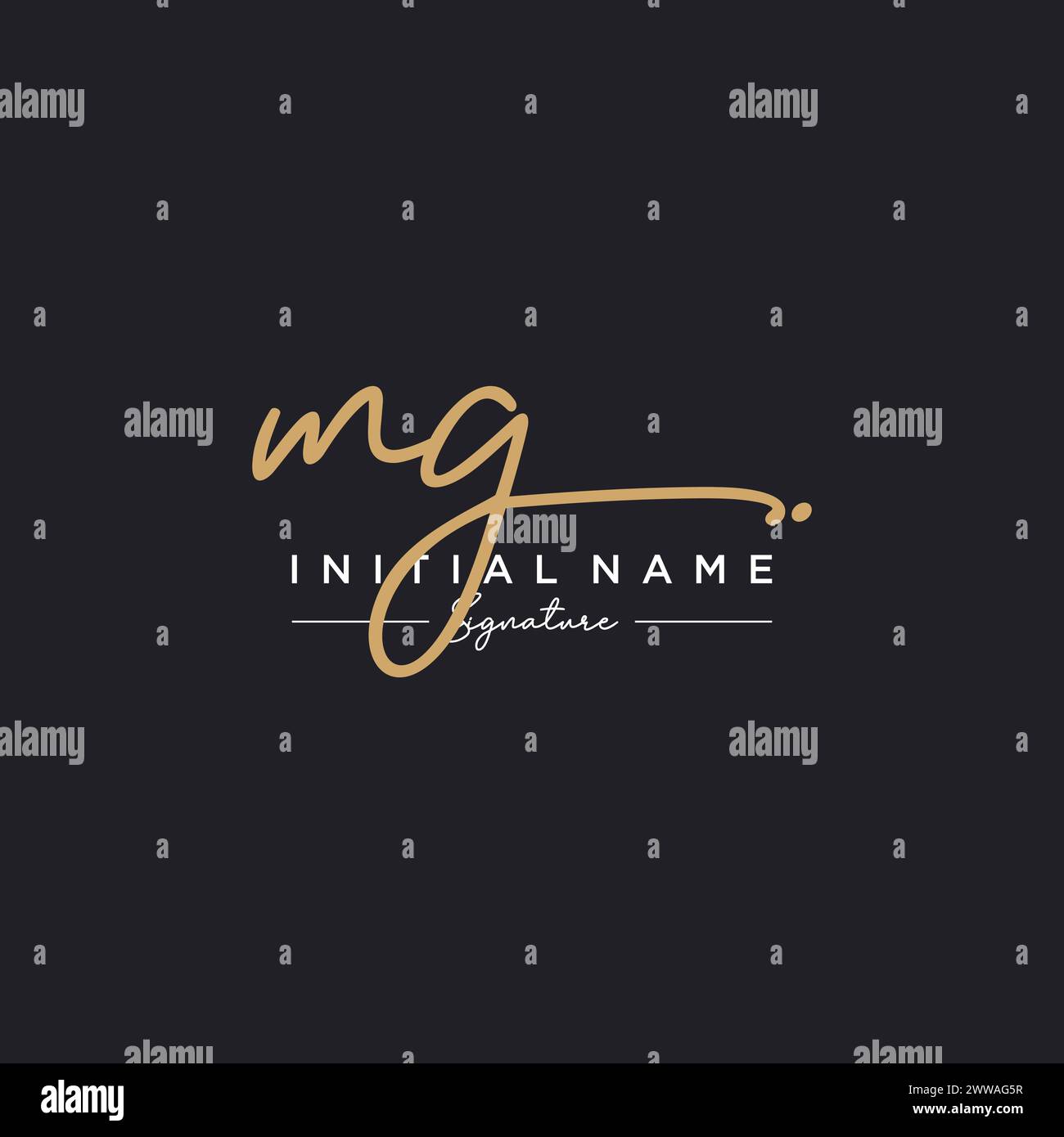 MG Signature Logo Template Vector Stock Vector Image & Art - Alamy