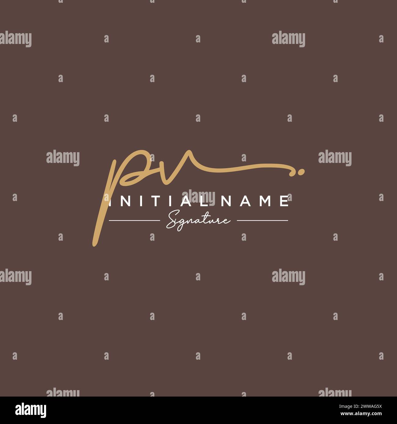 PV Signature Logo Template Vector Stock Vector Image & Art - Alamy