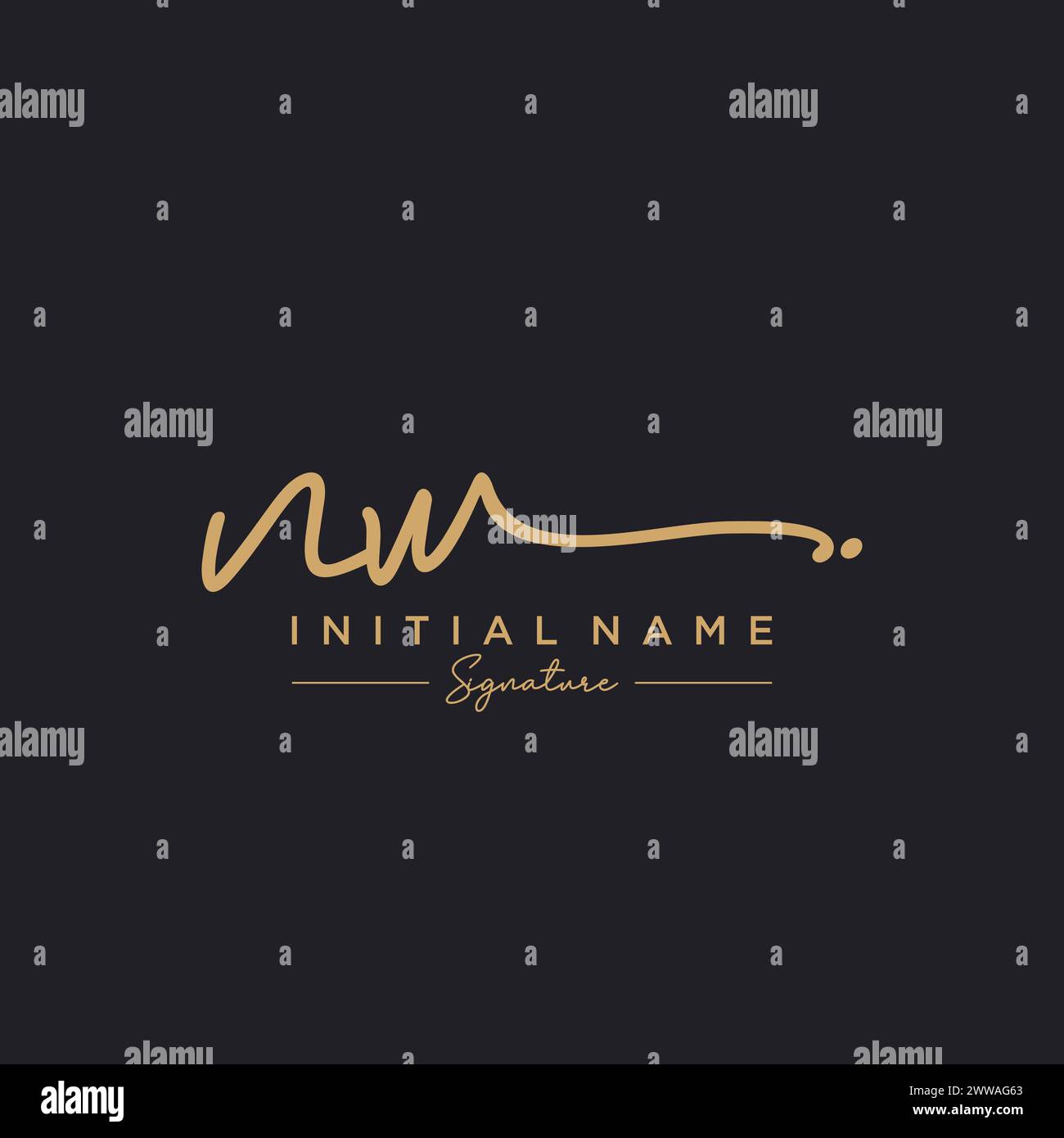 NW Signature Logo Template Vector Stock Vector Image & Art - Alamy