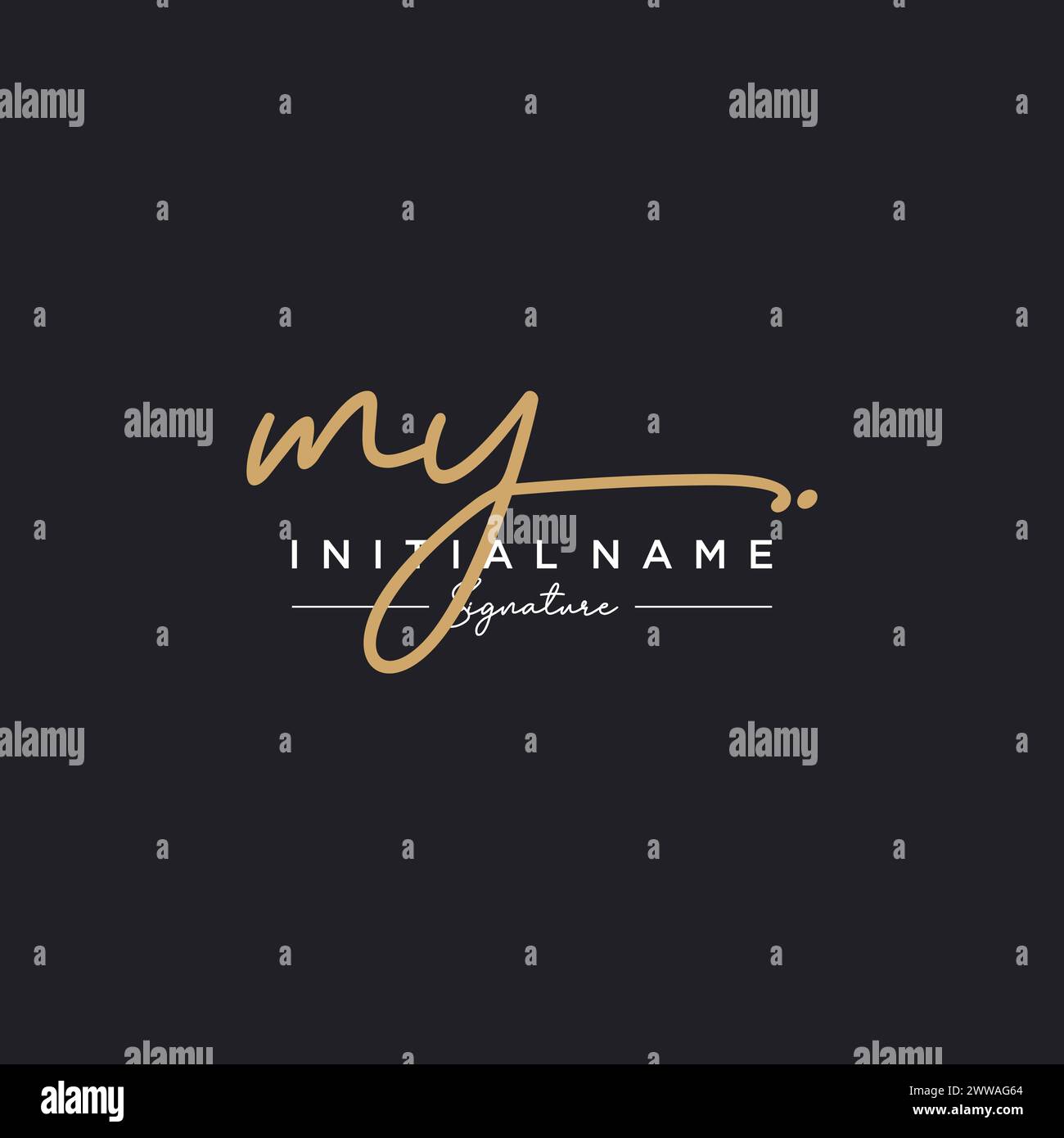 MY Signature Logo Template Vector Stock Vector Image & Art - Alamy