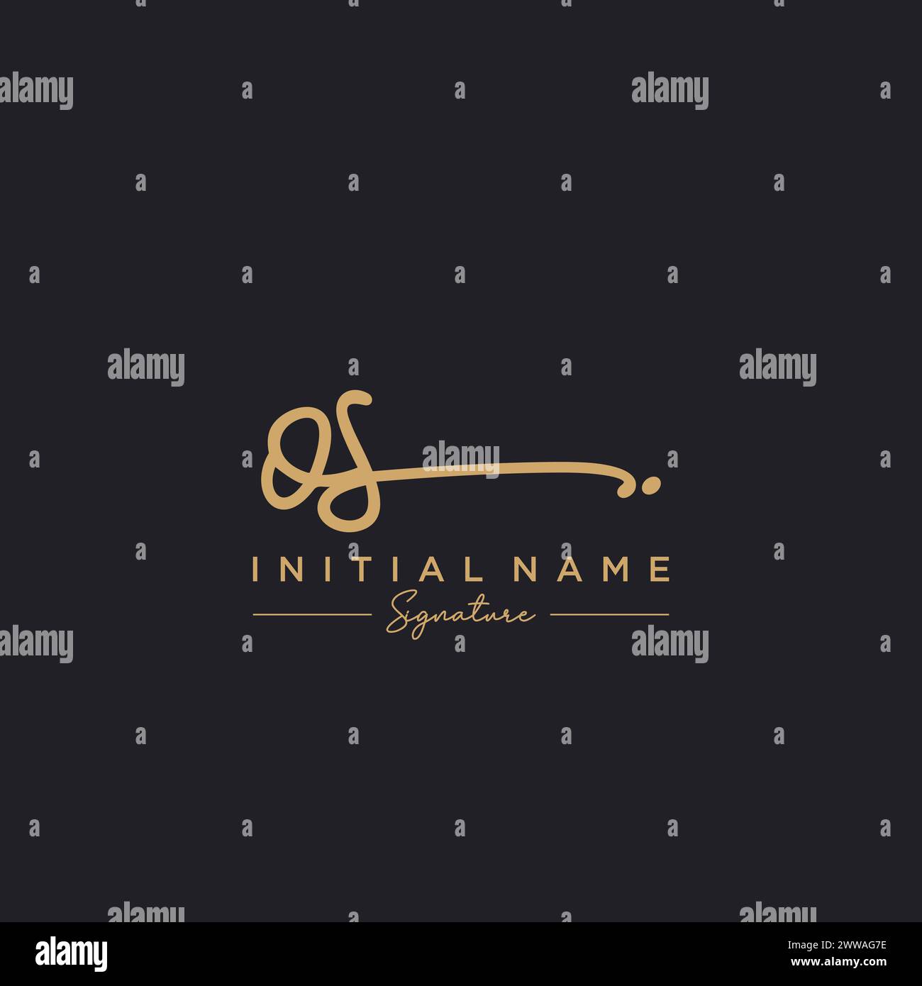 OS Signature Logo Template Vector Stock Vector Image & Art - Alamy