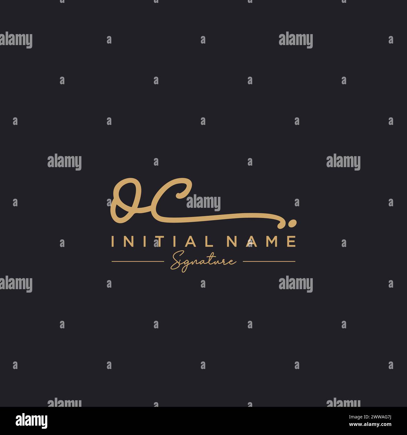 OC Signature Logo Template Vector Stock Vector Image & Art - Alamy
