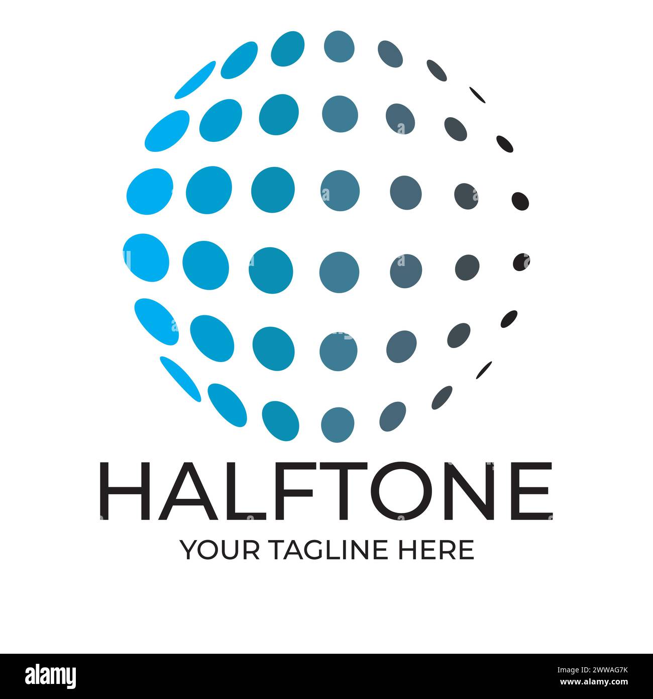Simple halftone logo vector illustration Stock Vector Image & Art - Alamy