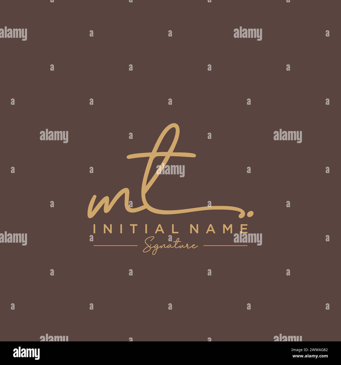MT Signature Logo Template Vector Stock Vector Image & Art - Alamy