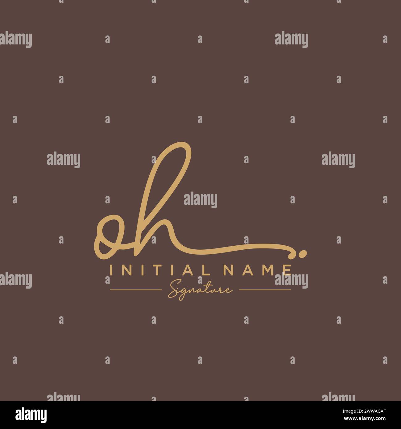 OH Signature Logo Template Vector Stock Vector Image & Art - Alamy