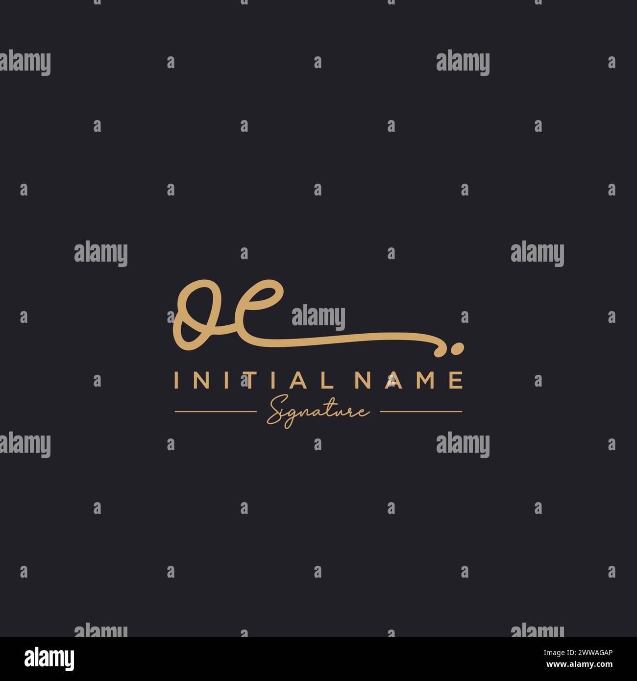 OE Signature Logo Template Vector Stock Vector Image & Art - Alamy