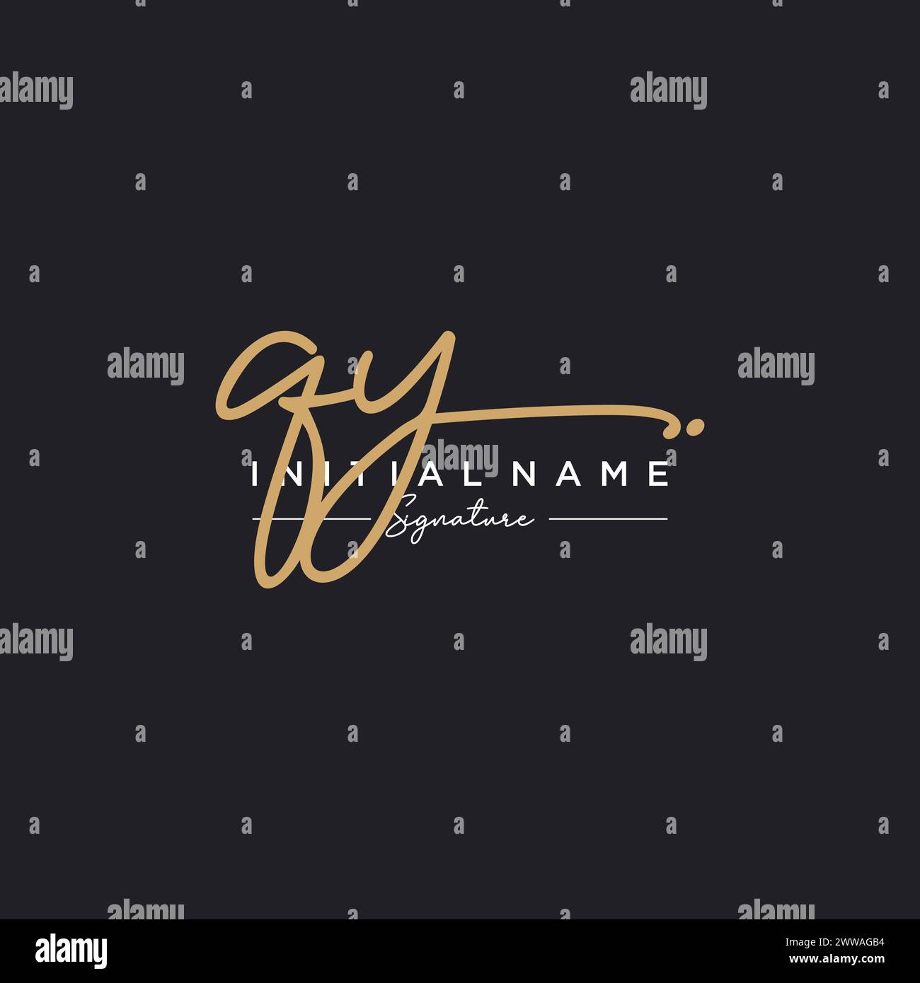 QY Signature Logo Template Vector Stock Vector Image & Art - Alamy