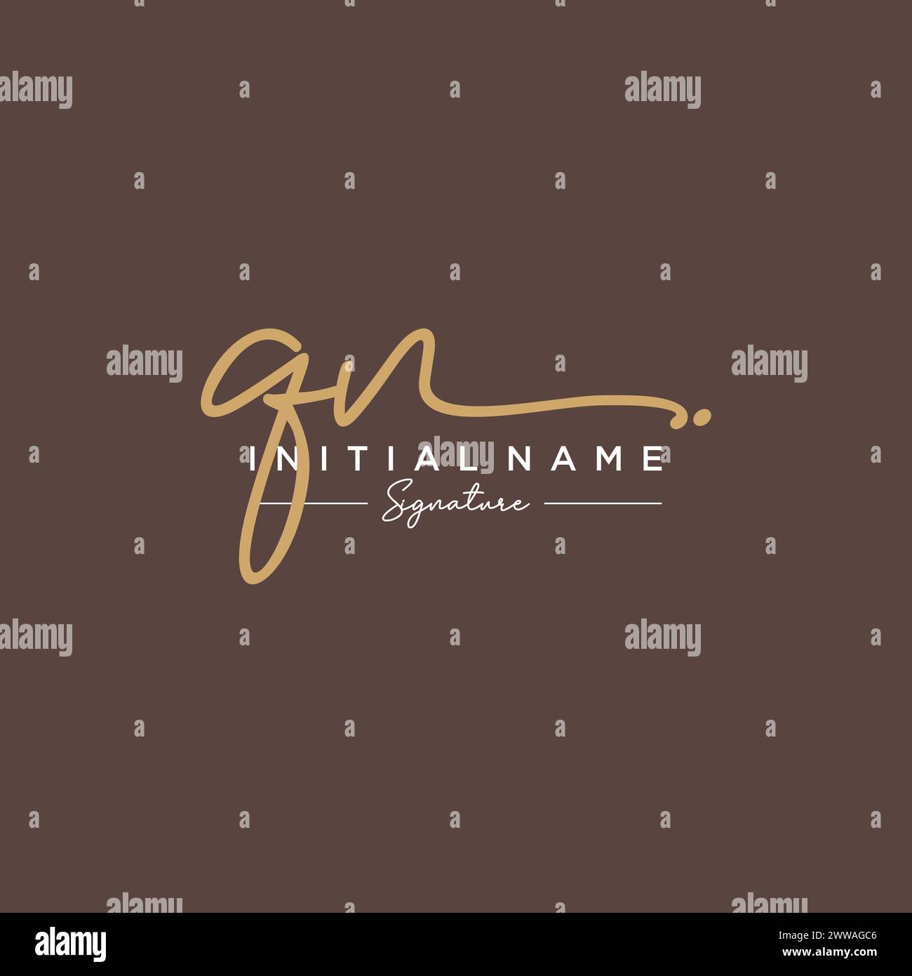 QN Signature Logo Template Vector Stock Vector Image & Art - Alamy