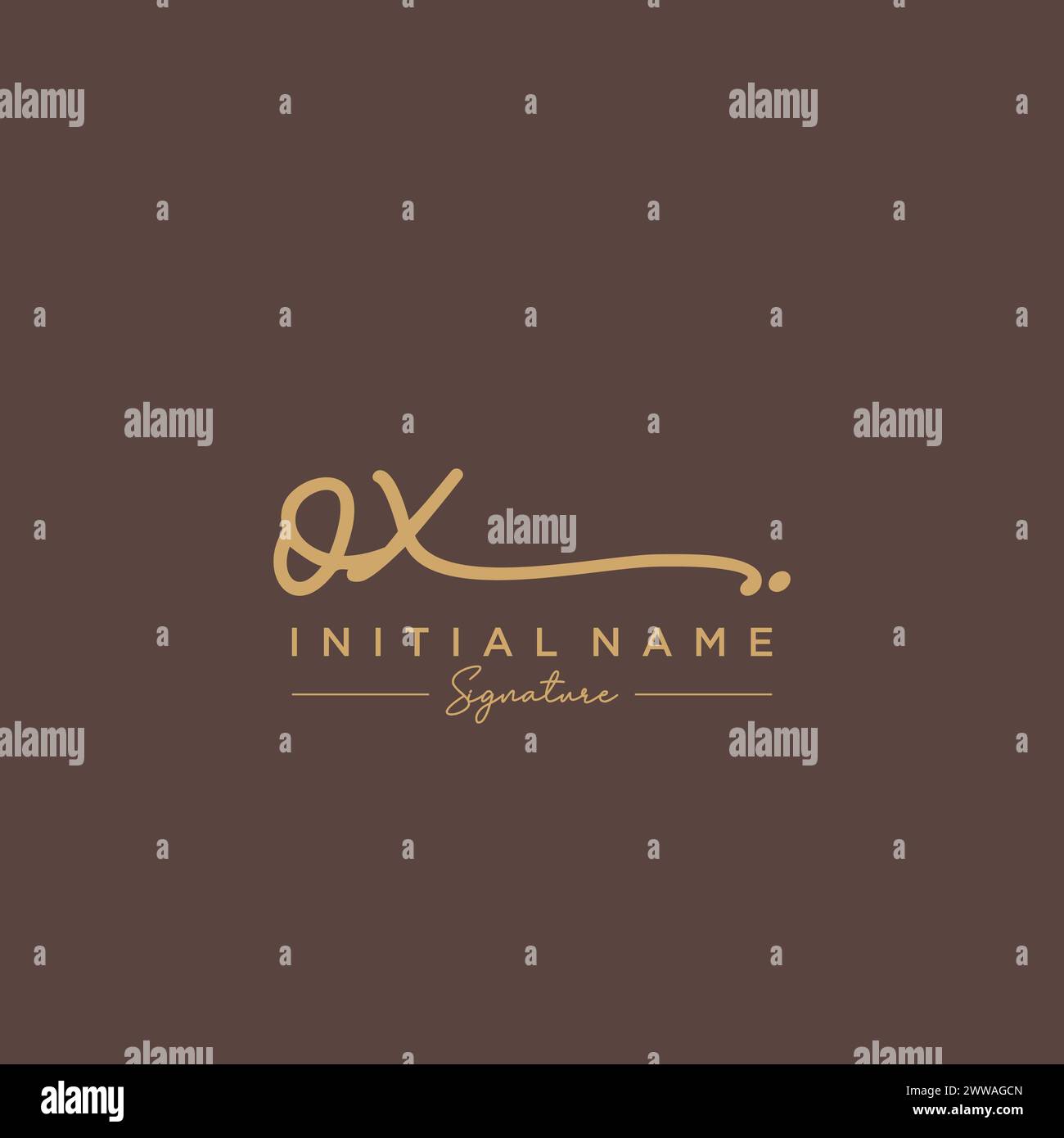 OX Signature Logo Template Vector Stock Vector Image & Art - Alamy
