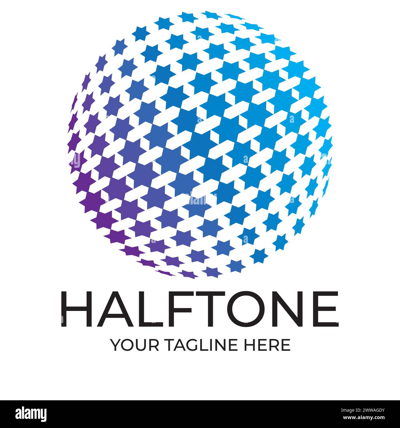 Simple halftone logo vector illustration Stock Vector Image & Art - Alamy