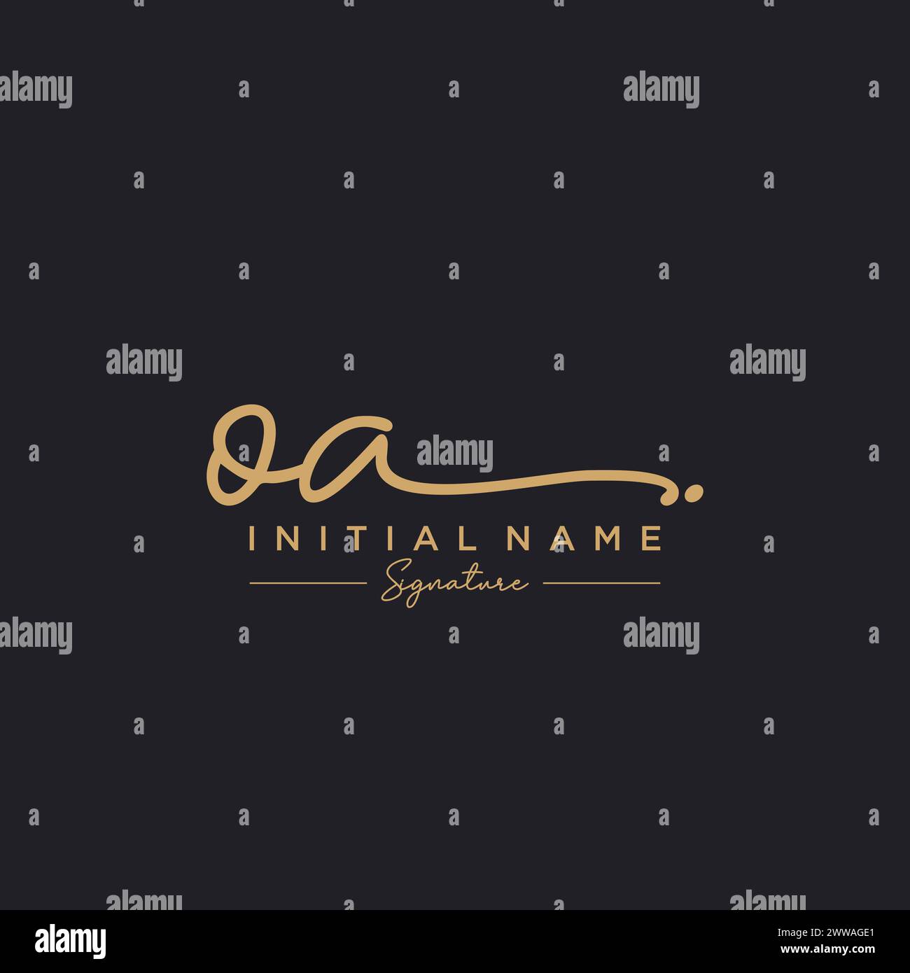 OA Signature Logo Template Vector Stock Vector Image & Art - Alamy