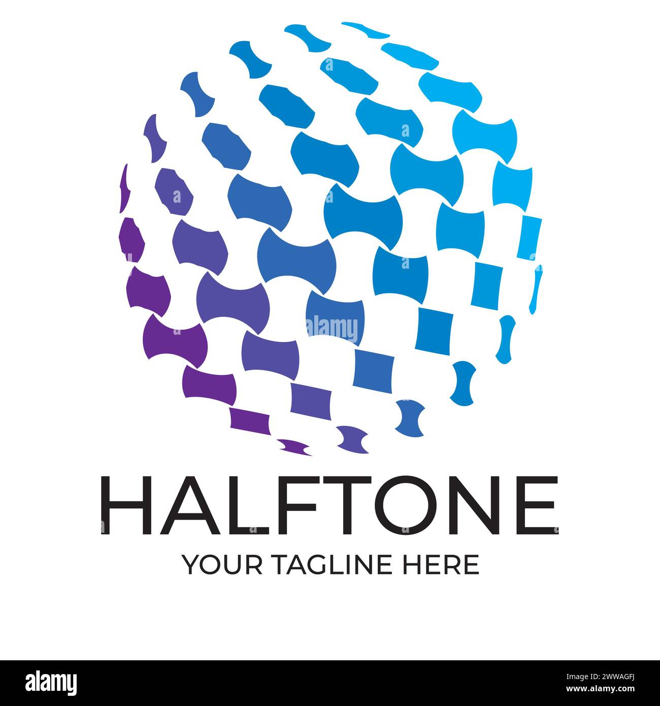 Simple halftone logo vector illustration Stock Vector Image & Art - Alamy