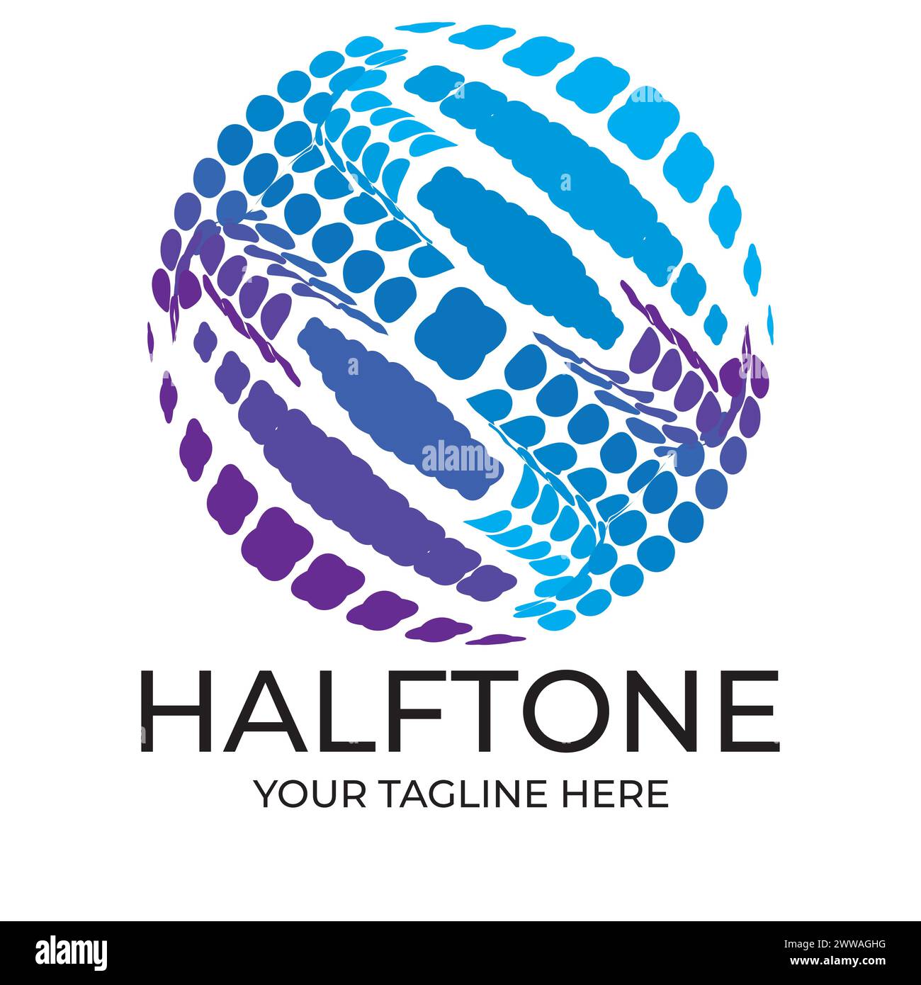 Simple halftone logo vector illustration Stock Vector Image & Art - Alamy