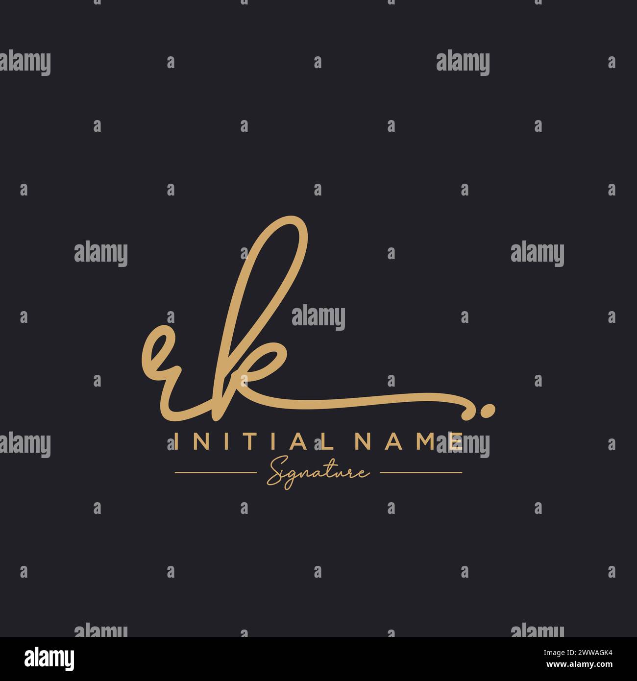 RK Signature Logo Template Vector Stock Vector Image & Art - Alamy