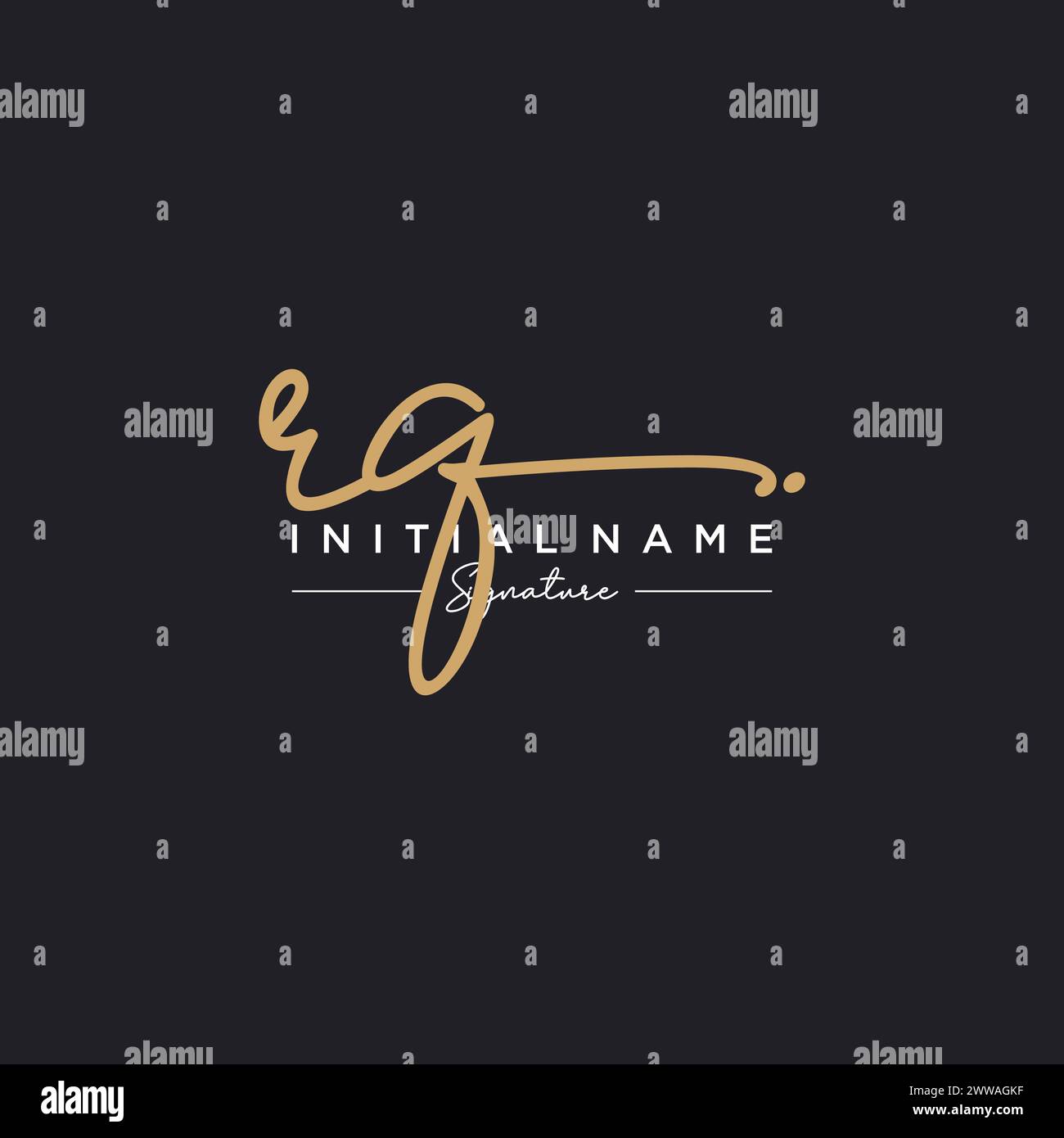 RQ Signature Logo Template Vector Stock Vector Image & Art - Alamy