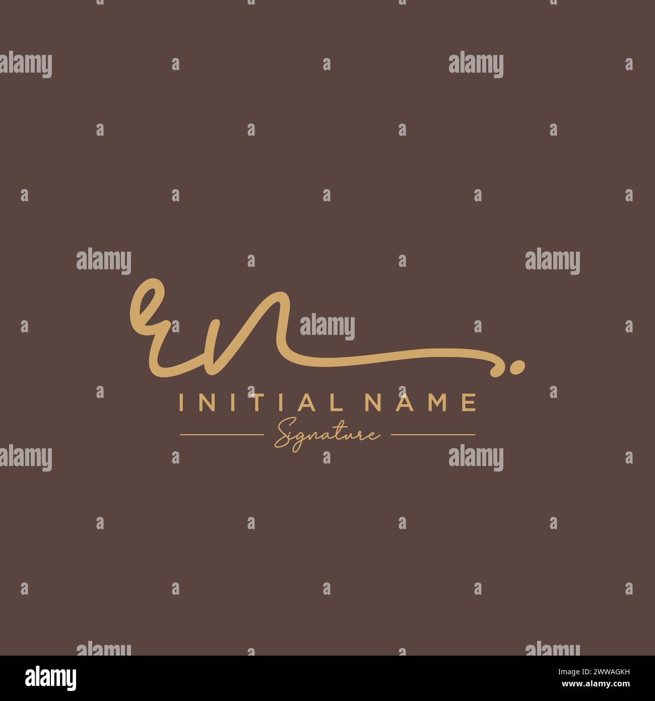 RN Signature Logo Template Vector Stock Vector Image & Art - Alamy