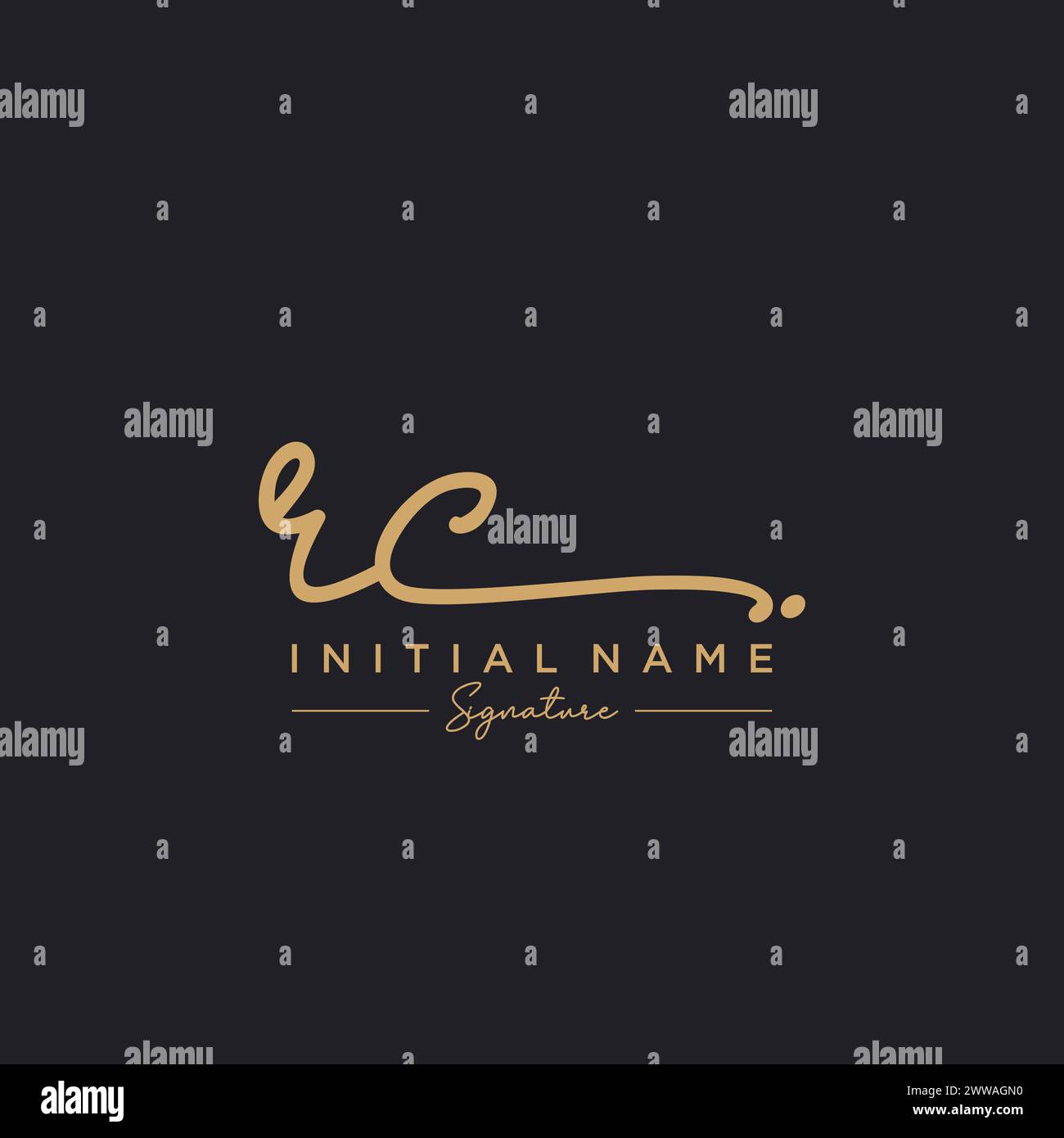 RC Signature Logo Template Vector Stock Vector Image & Art - Alamy