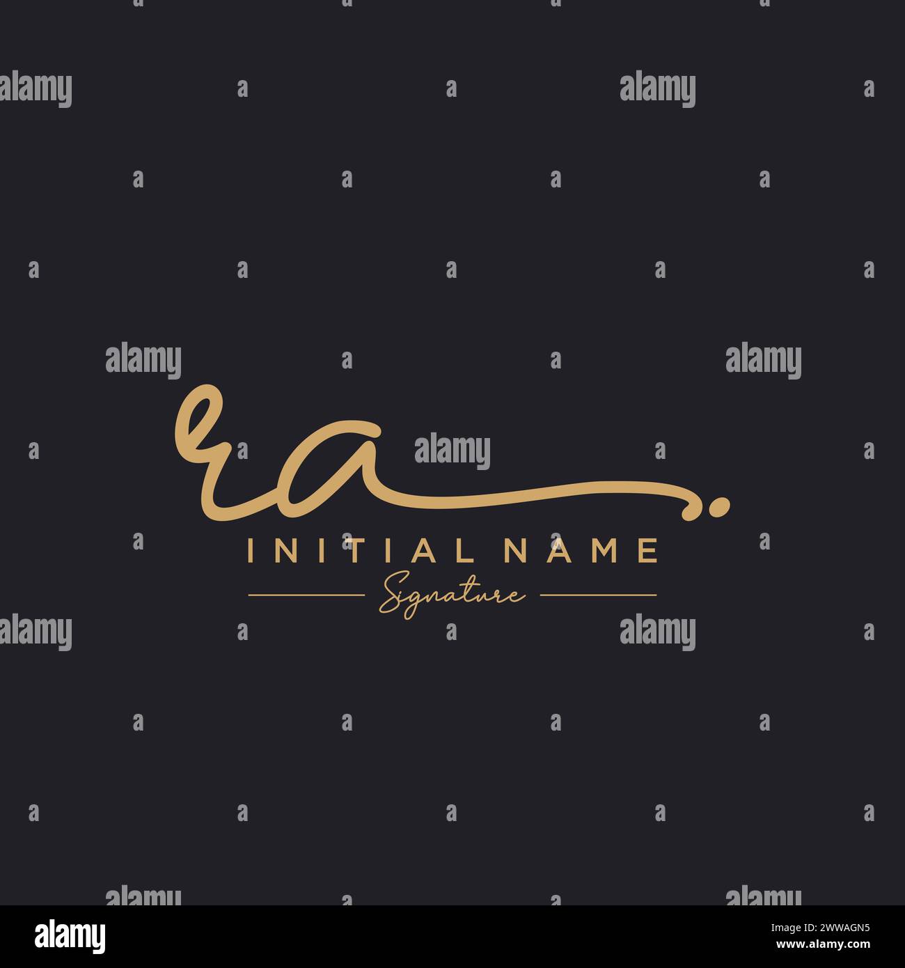 RA Signature Logo Template Vector Stock Vector Image & Art - Alamy