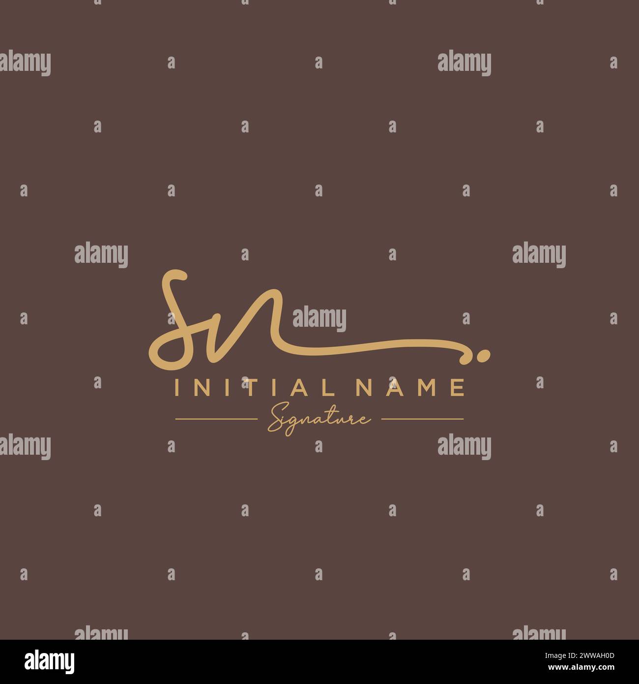 SN Signature Logo Template Vector Stock Vector Image & Art - Alamy