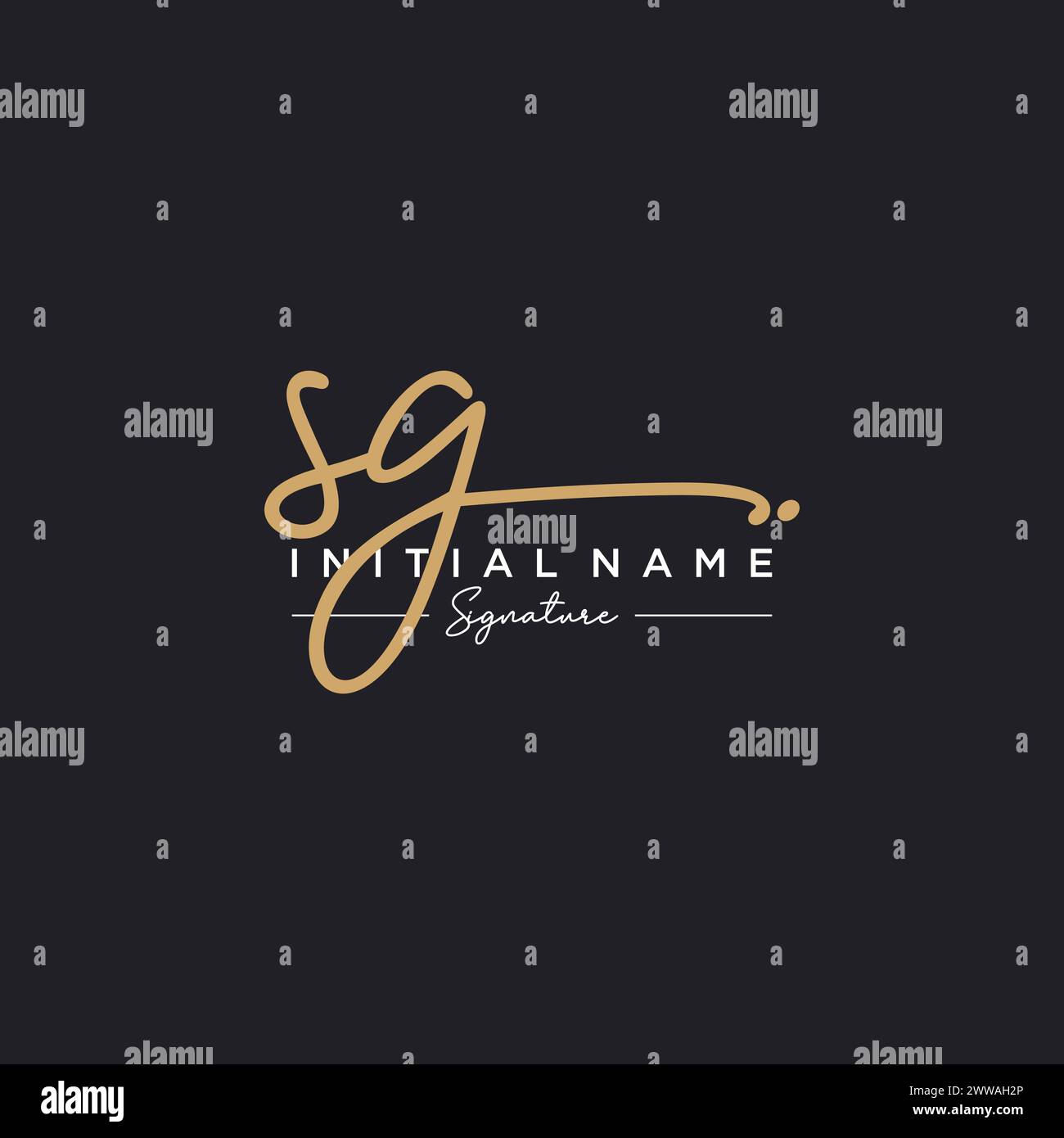 SG Signature Logo Template Vector Stock Vector Image & Art - Alamy