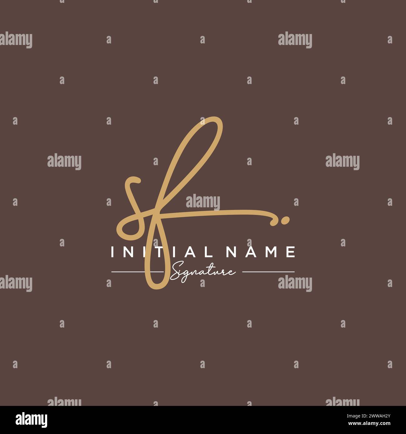 SF Signature Logo Template Vector Stock Vector Image & Art - Alamy