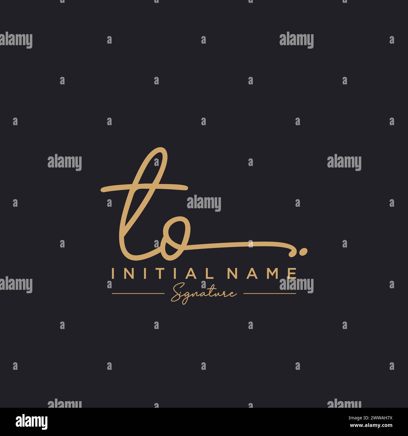 TO Signature Logo Template Vector Stock Vector Image & Art - Alamy